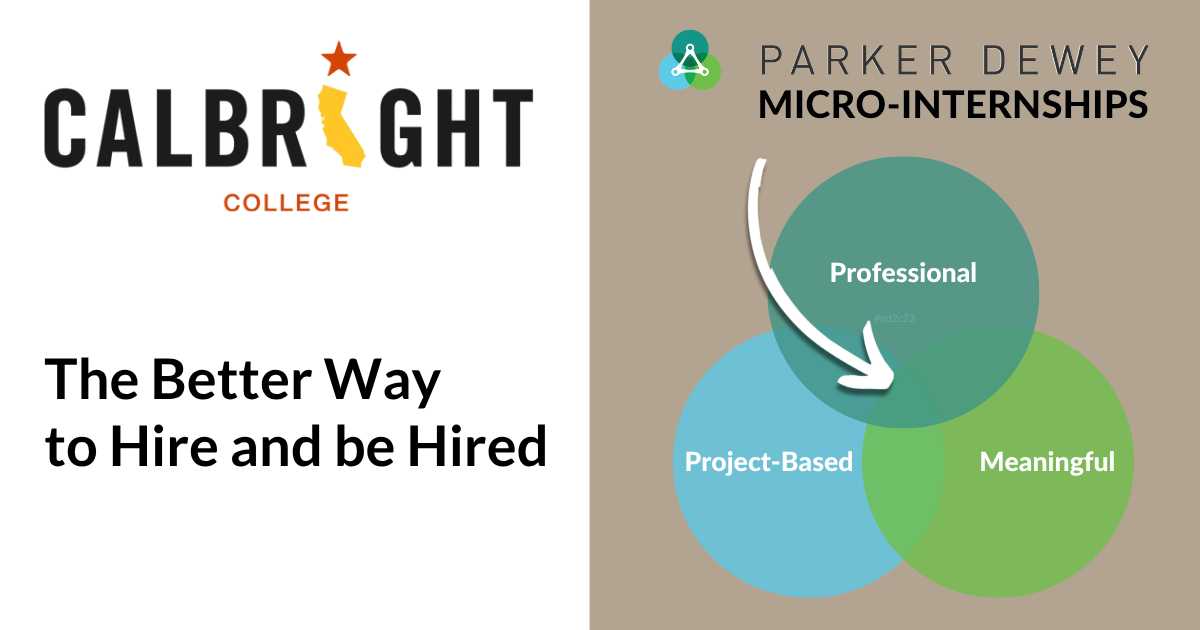 Calbright College Students | Join Parker Dewey for Flexible, Paid ...