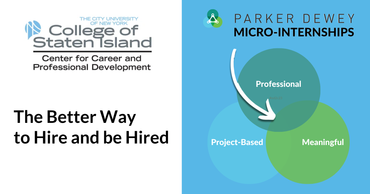 Micro-Internships for students & recent grads of College of Staten Island