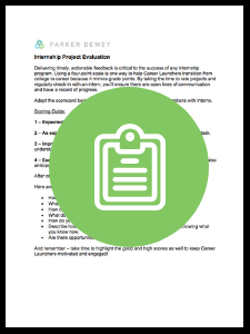 Internship Templates | Project Evaluation Scorecard | Parker Dewey