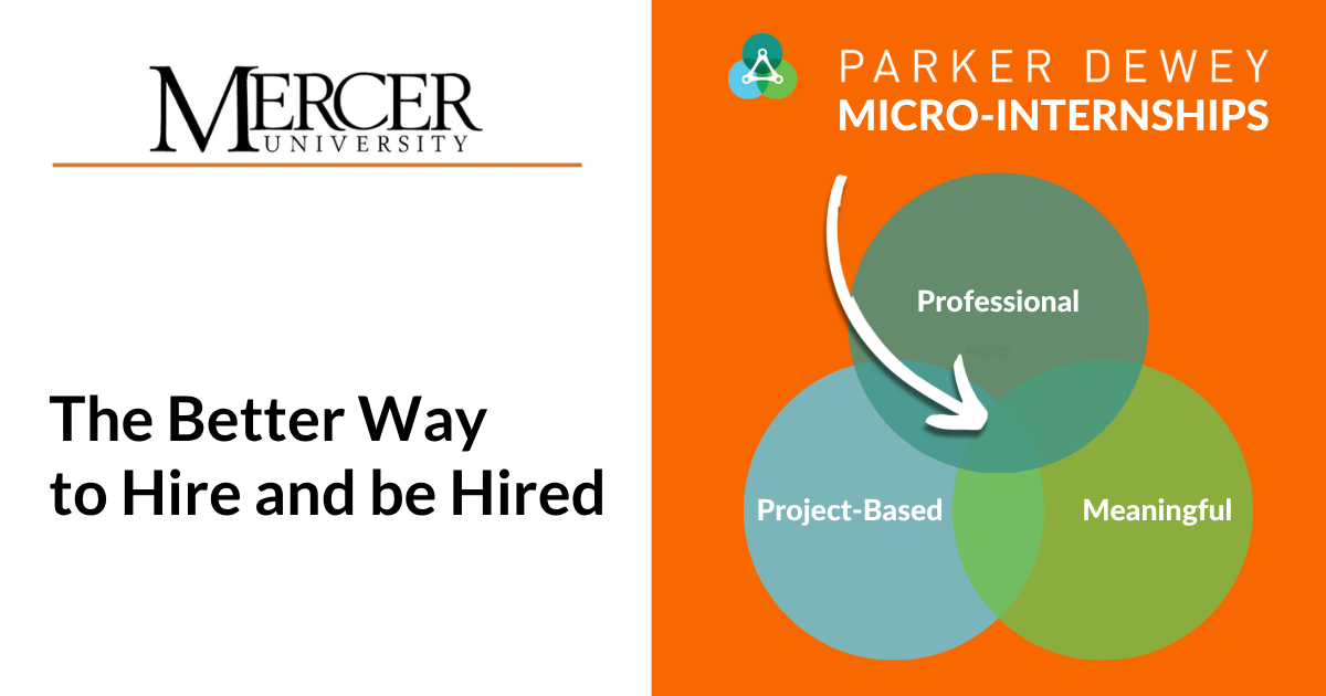 Mercer University Students | Join Parker Dewey for Flexible, Paid ...