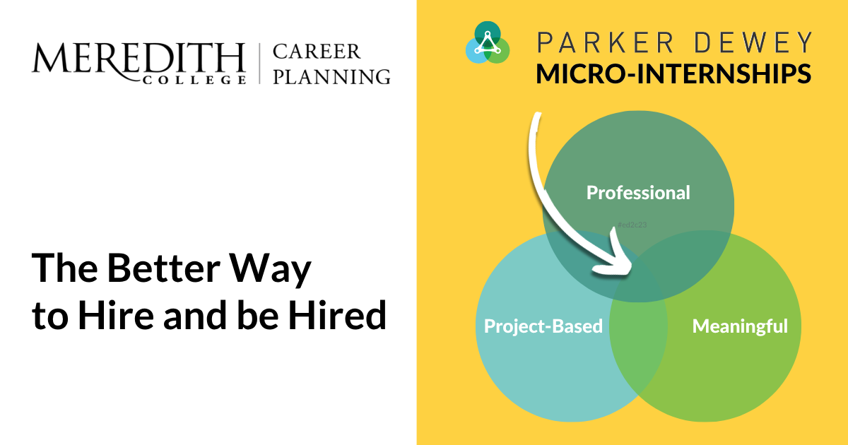 Meredith College Students | Join Parker Dewey for Flexible, Paid Experience