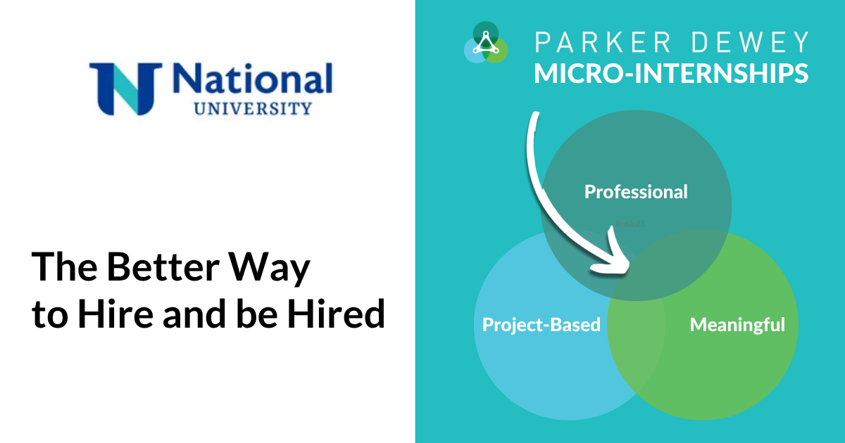 National University Students | Join Parker Dewey for Flexible, Paid ...