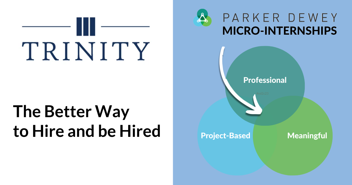 Trinity Christian College Students | Join Parker Dewey for Flexible ...